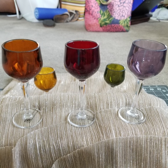 Kitchen | Colored Mini Goblets Set Of Six | Poshmark